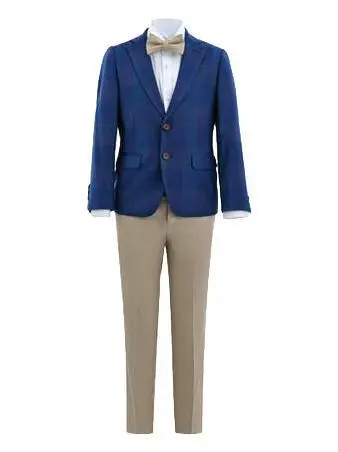 MOUSTACHE Check Blazer Set - Blue