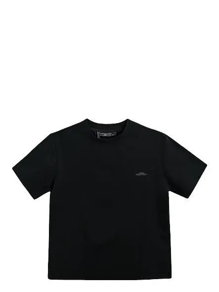 MOUSTACHE T-shirt With Mustache Detail - Black