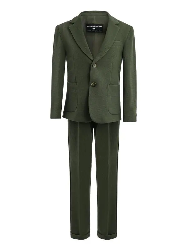 MOUSTACHE Slim-fit Suit Set - Green