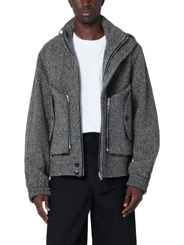 Dries Van Noten Patterned Zip-up Jacket - Grey