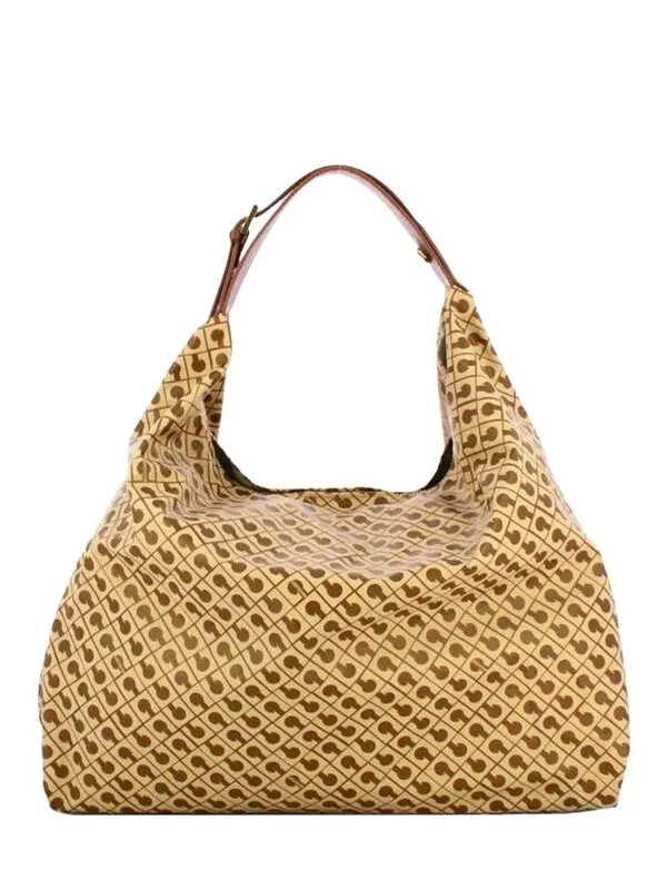 GHERARDINI Softy Tabacco Burro Hobo Bag - Marrone E Bianco
