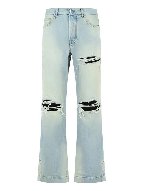 Amiri Cotton Flare Jeans - Blue