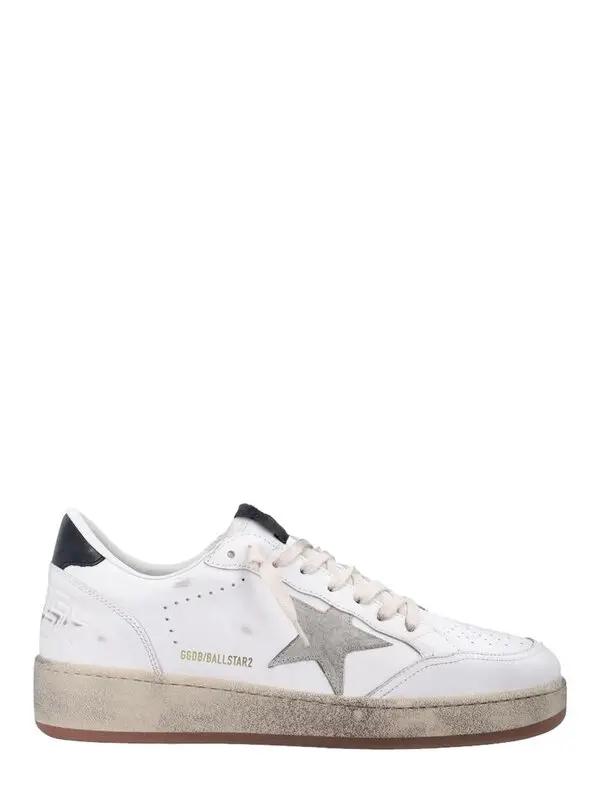 Golden Goose Ball Star Leather Sneakers - White