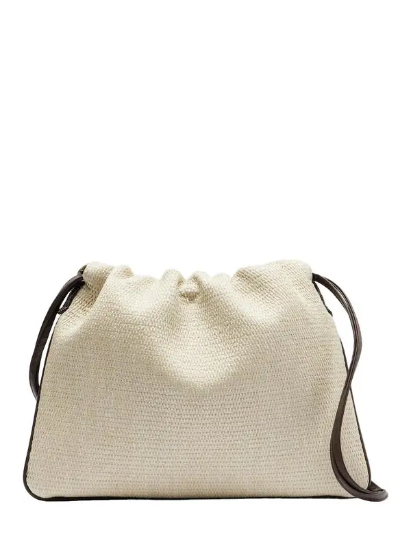 Brunello Cucinelli Mini Canvas Crossbody Bag - Beige