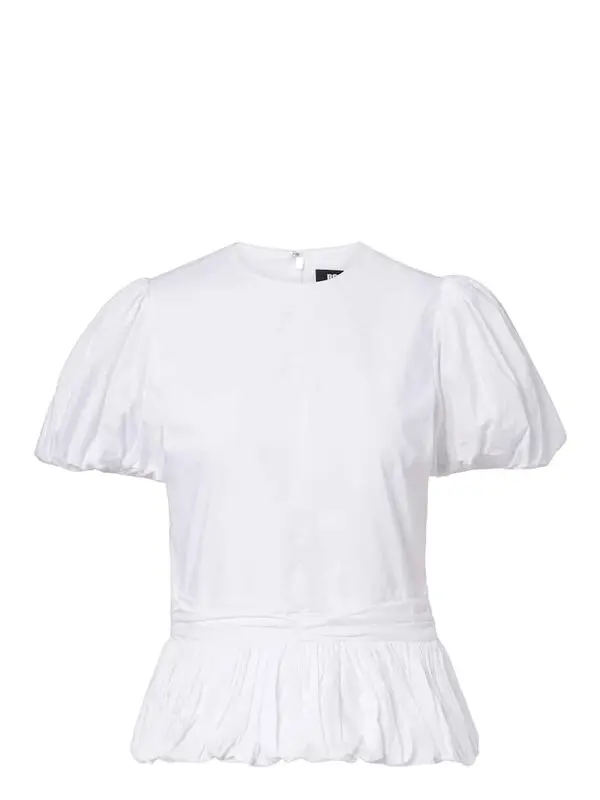 ROTATE BY BIRGER CHRISTENSEN Alix Peplum Top - White