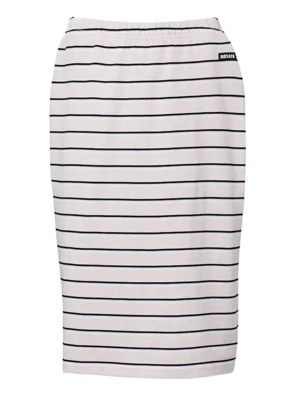 Remain Birger Christensen Sasseline Striped Cotton Jersey Pencil Skirt - Multicoloured