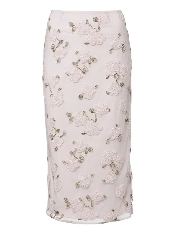 Remain Birger Christensen Tasha Beaded Pencil Skirt - Pink