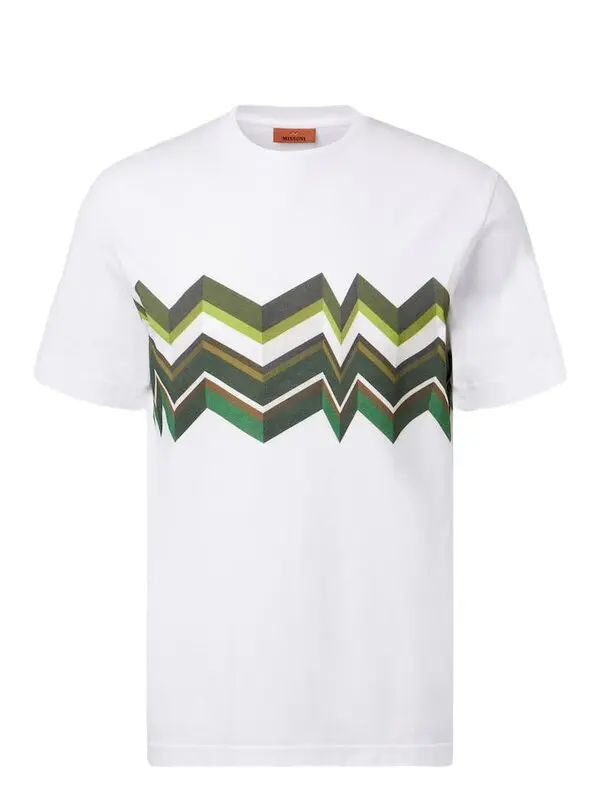Missoni Zigzag Cotton T-shirt - White
