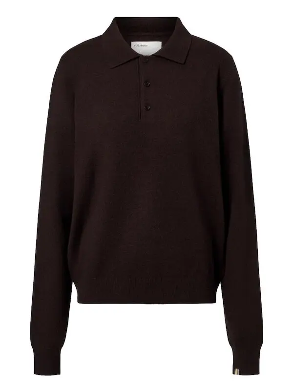EXTREME CASHMERE X N°223 Be For Cashmere-blend Polo Sweater - Brown