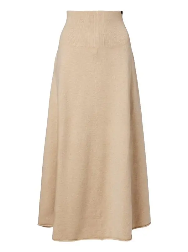 EXTREME CASHMERE X N°388 Ease Cashmere-blend Maxi Skirt - Beige