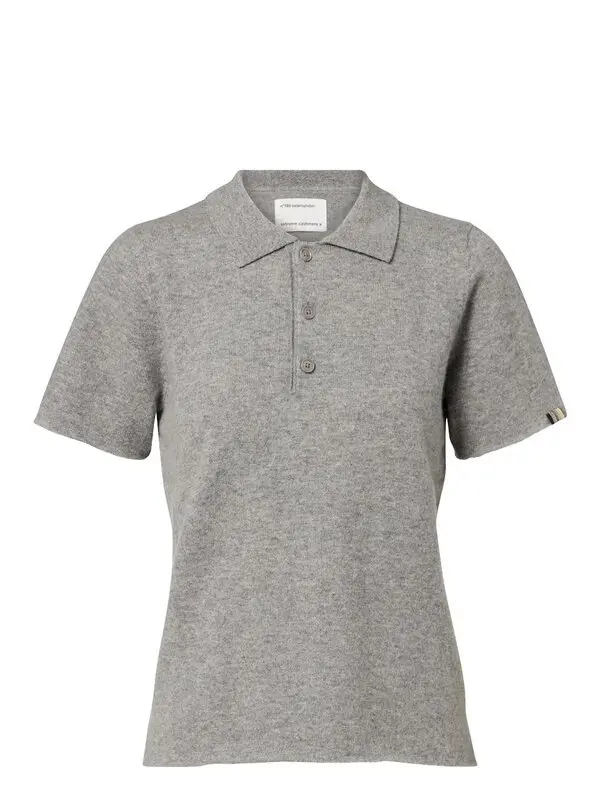 EXTREME CASHMERE X N°198 Salamander Cashmere-blend Polo Shirt - Grey