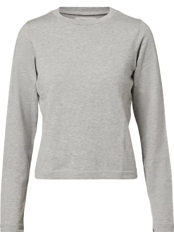 Extreme Cashmere N°451 Lisa Cotton And Cashmere Top - Grey