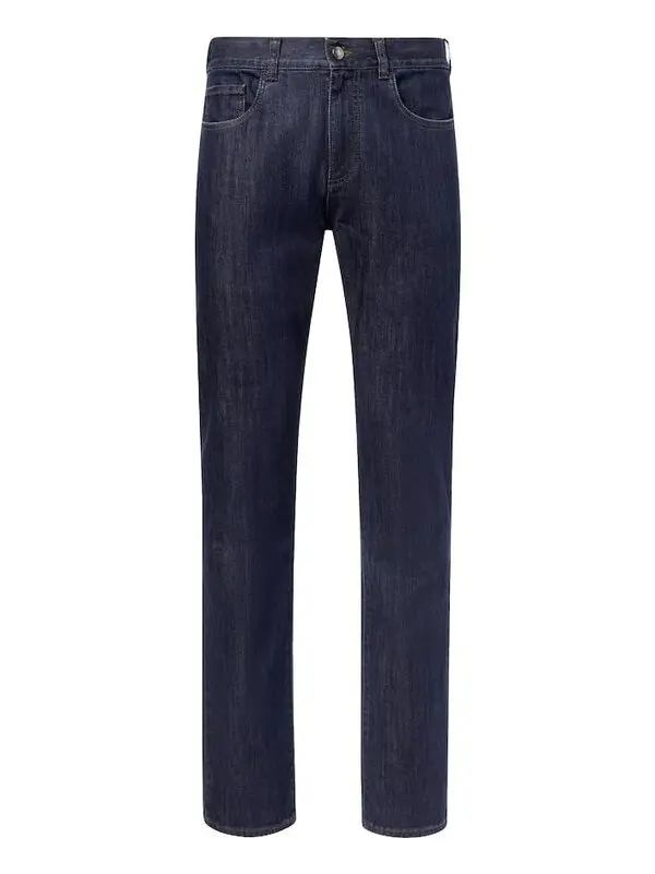 Canali Straight Leg Jeans - Blue