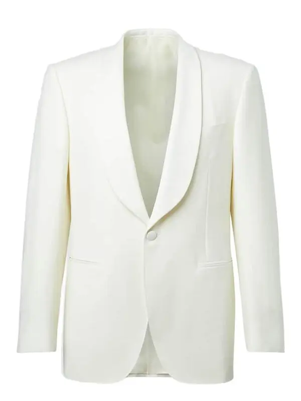 Canali Wool Suit Jacket - White