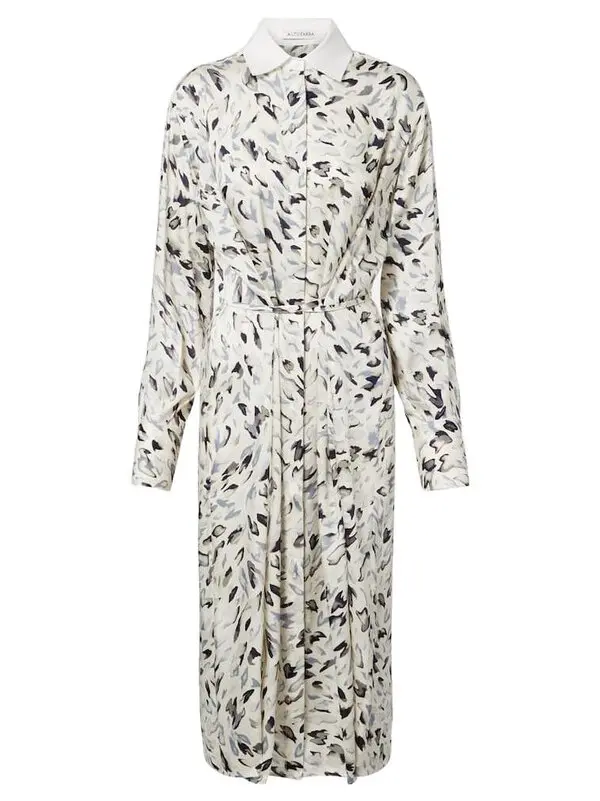 Altuzarra Floyd Printed Cotton-blend Shirt Dress - White