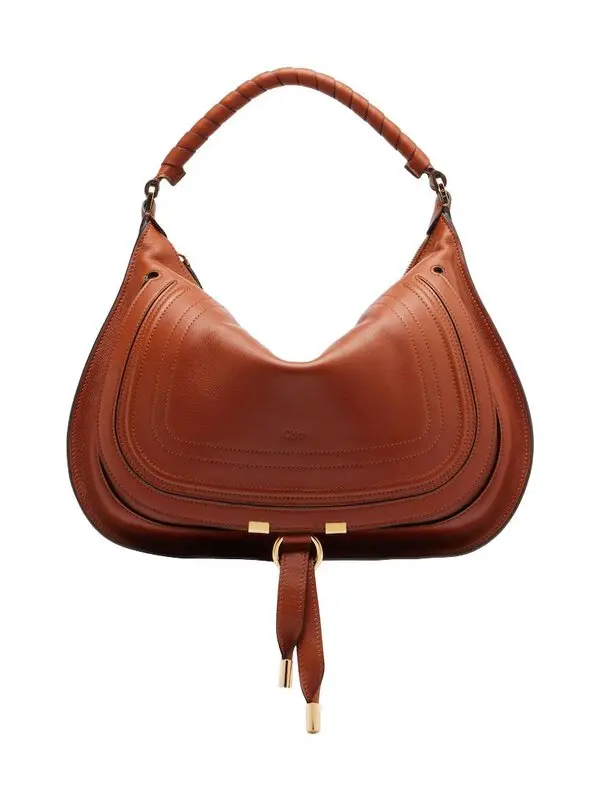 Chloé Marcie Medium Leather Shoulder Bag - Brown