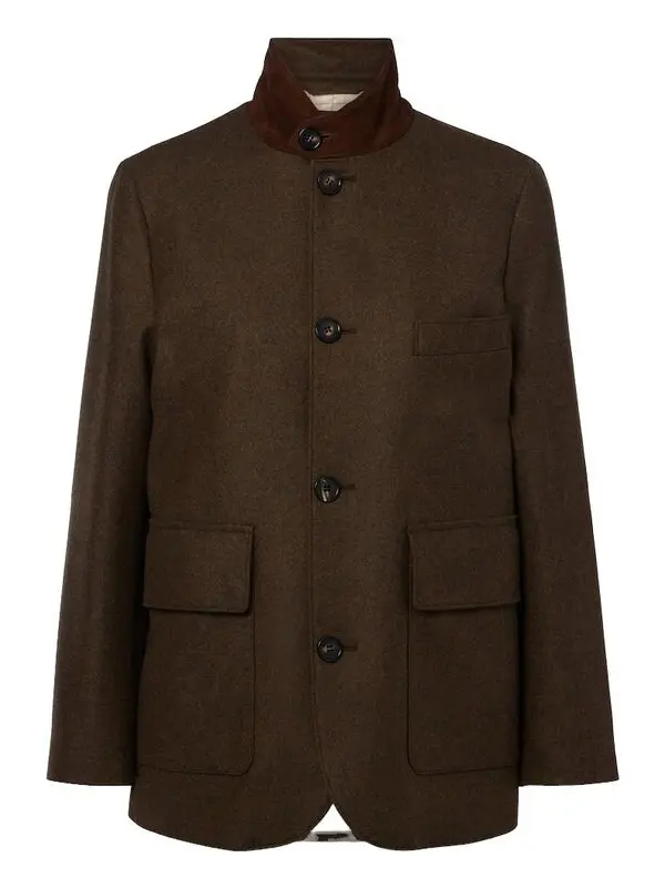 Loro Piana Wool And Cashmere Jacket - Brown