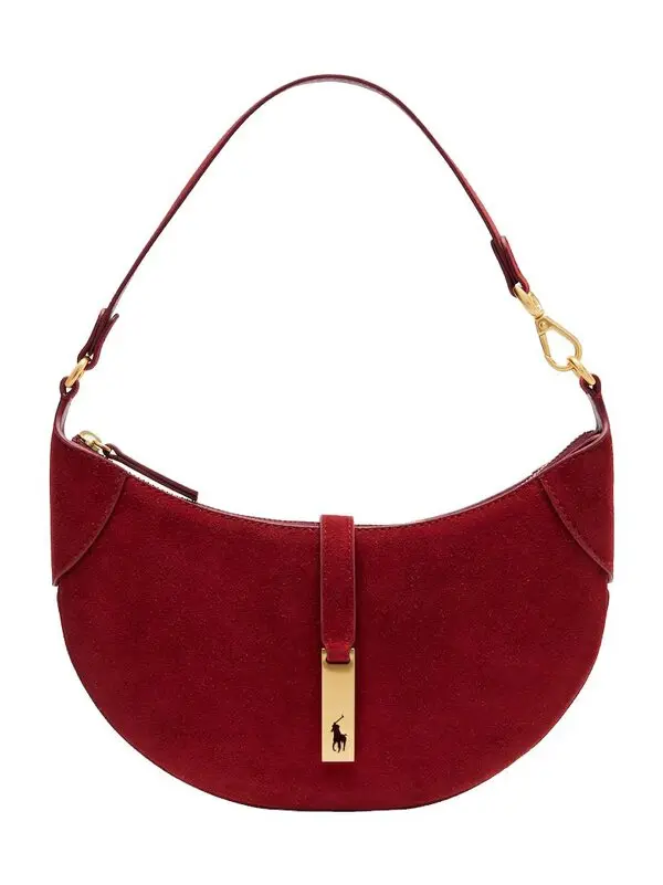 Polo Ralph Lauren Polo Id Mini Suede Shoulder Bag - Red