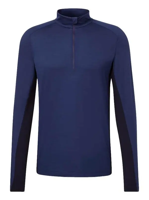Sease Runner Virgin Wool Jersey Ski Top - Blue