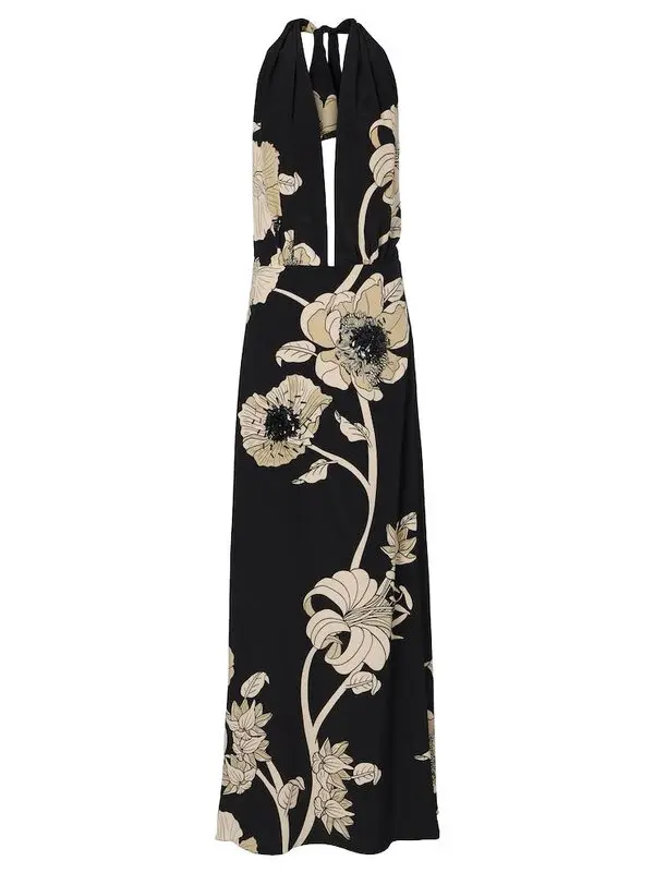 Johanna Ortiz Floral Silk Maxi Dress - Multicoloured