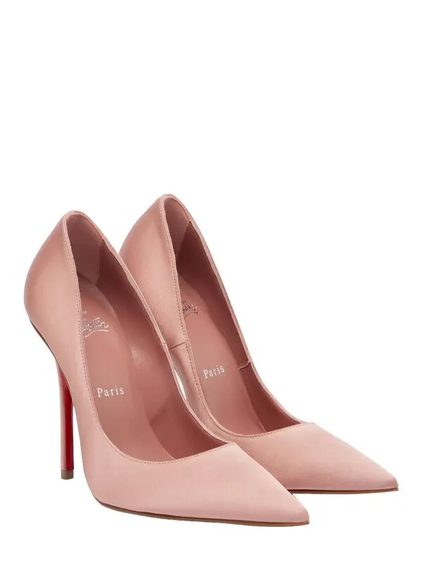 CHRISTIAN LOUBOUTIN Miss Z 120 Crêpe Satin Pumps - Pink