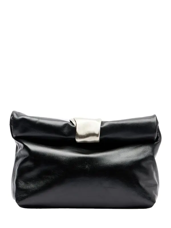 Staud Cuff Leather Clutch - Black