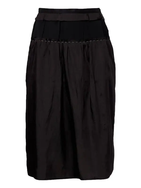 MAISON MARGIELA Paneled Midi Skirt - Black