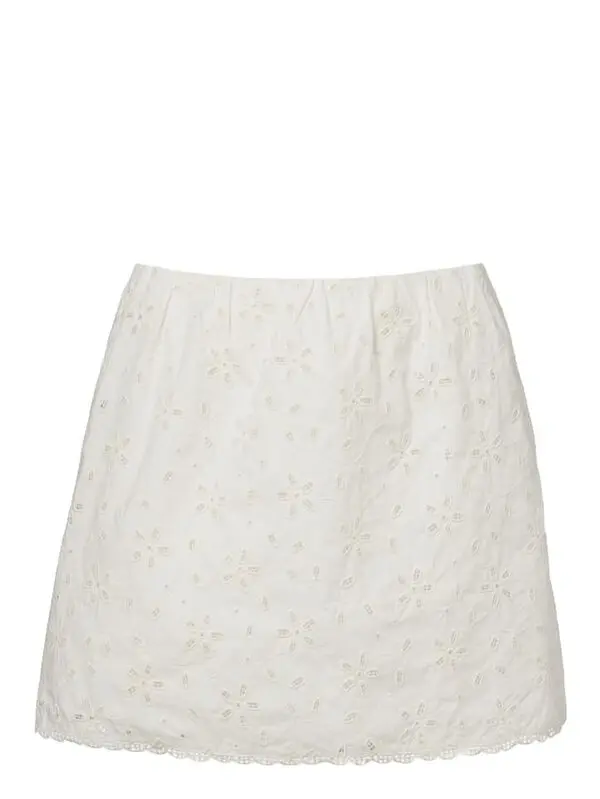 Posse Salma Embroidered Miniskirt - White