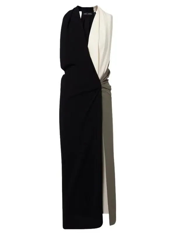 Proenza Schouler Elsa Draped Crêpe Midi Dress - Multicoloured