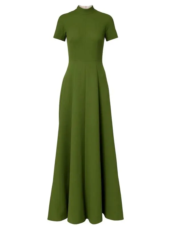 EMILIA WICKSTEAD Malinda Double-crêpe Gown - Green