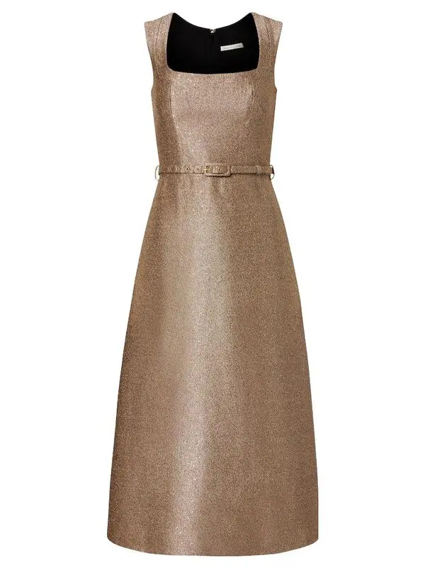 EMILIA WICKSTEAD Ciro Sequined Tweed Cocktail Dress - Gold