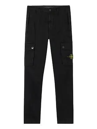 Stone Island Stretch Organic Broken Twill Cotton Pant - Black