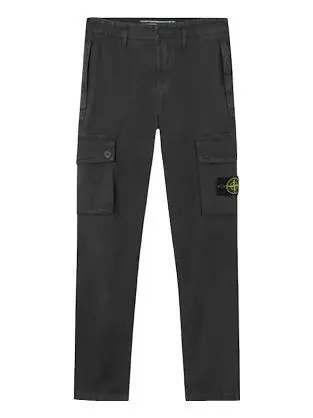 Stone Island Stretch Organic Broken Twill Cotton Old Effect Pant - Lead Grey