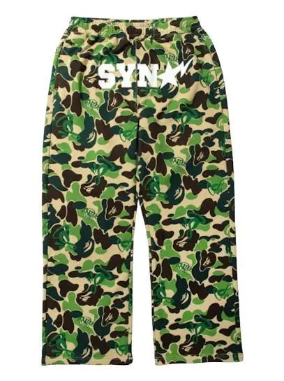 A BATHING APE X Spotify X Central Cee Camo Relaxed Fit Sweatpants - Green