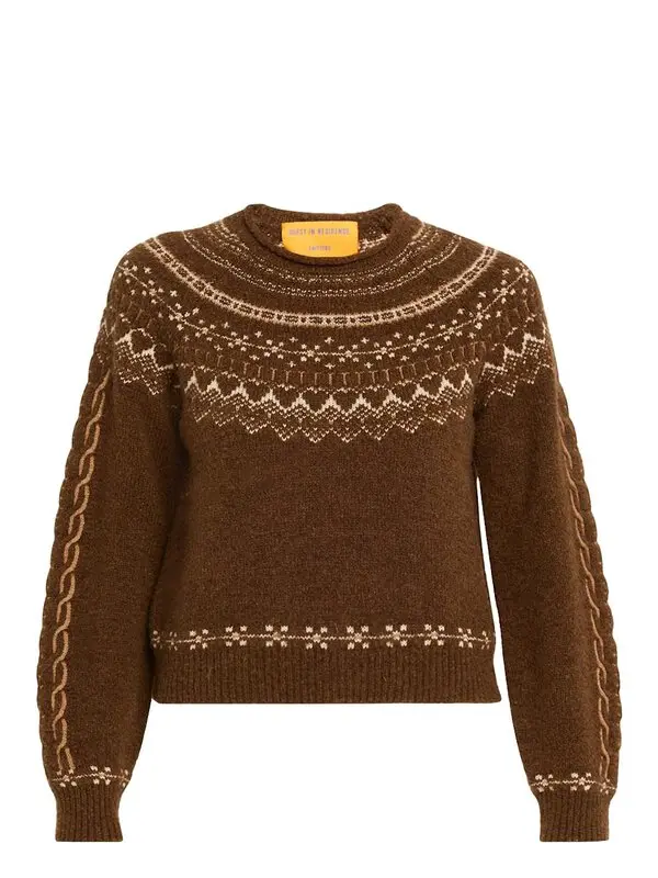 Guest In Residence Cloud Chalet Wool Cashmere Crewneck Sweater - Chestnut