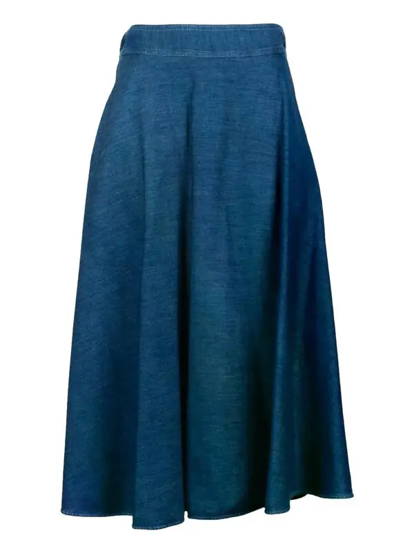 Marella A-line Midi Skirt - Blue