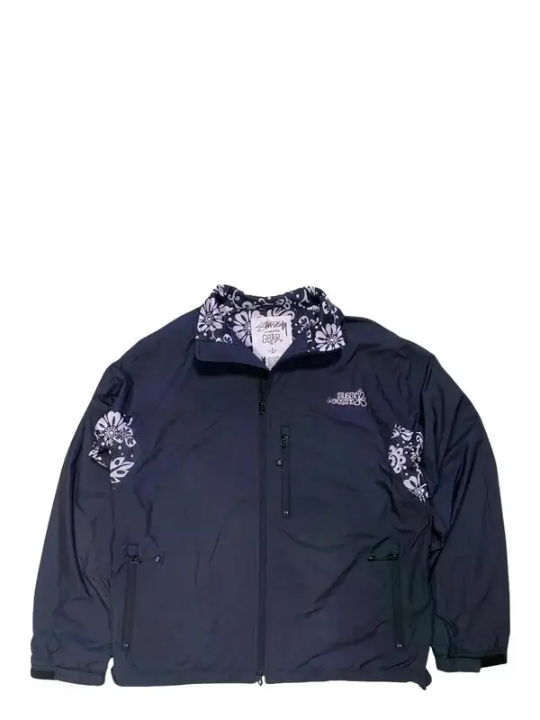 StÜssy Floral-detail Jacket - Black