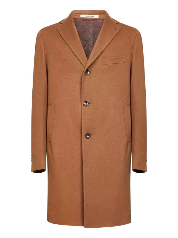 Tagliatore Notched-lapel Three-button Coat - Brown