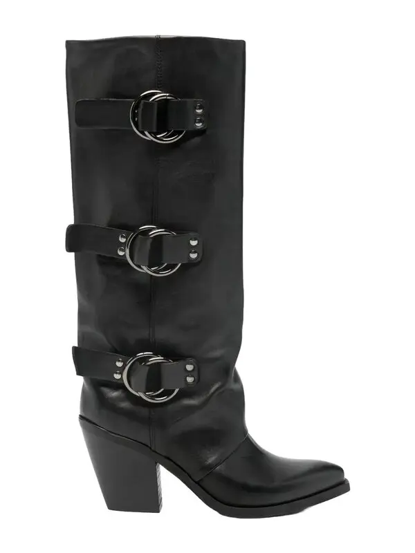 METISSE 85mm Buckle-detail Boots - Black