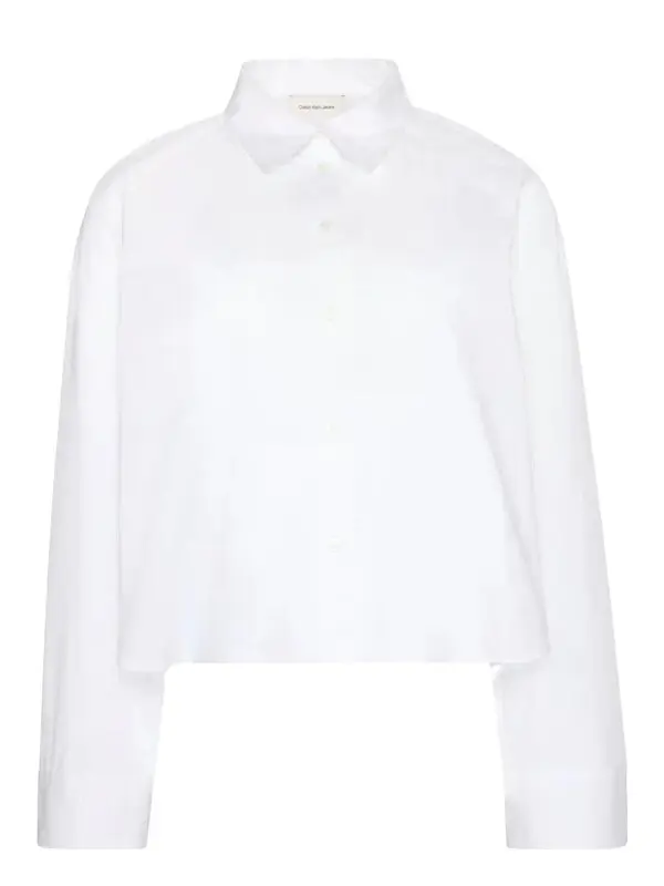 Calvin Klein Buttoned Long-sleeve Shirt - White