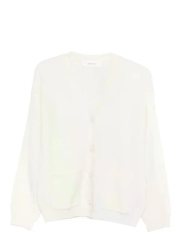 IVORY PARIS Front-pocket Cardigan - White