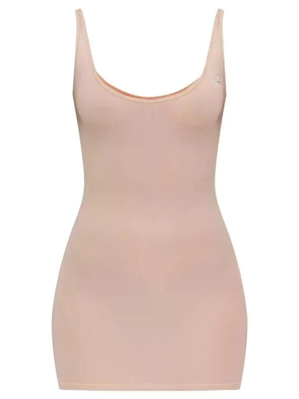 DIESEL® Logo-plaque Mini Dress - Neutrals