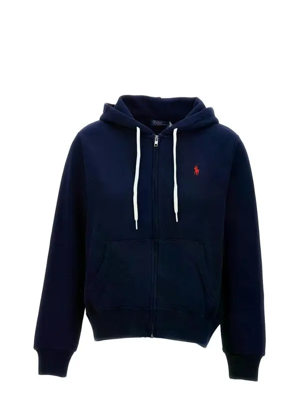 Polo Ralph Lauren Embroidered Pony Zip Hoodie - Blue