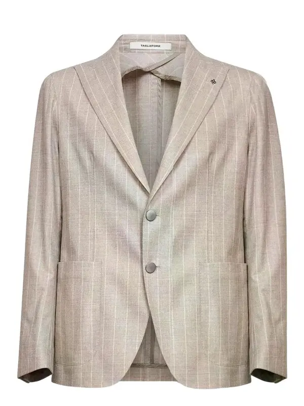 Tagliatore Pinstripes Blazer - Neutrals