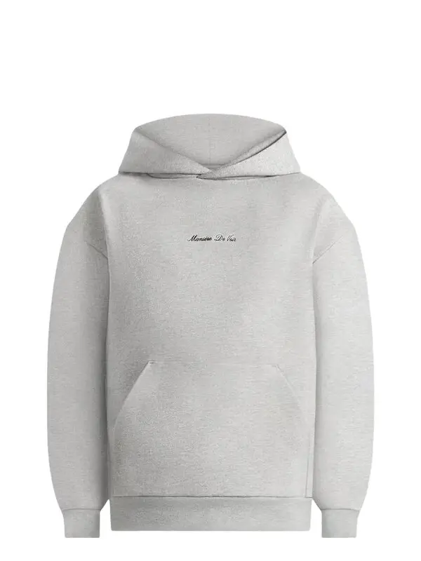Manière De Voir Logo-embroidered Hoodie - Grey