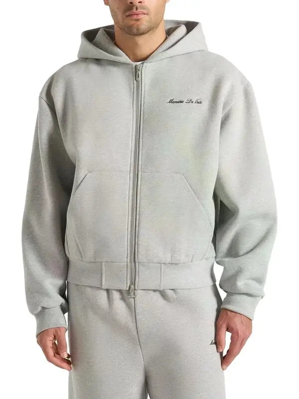 Manière De Voir Zia Zip-fastening Hoodie - Grey