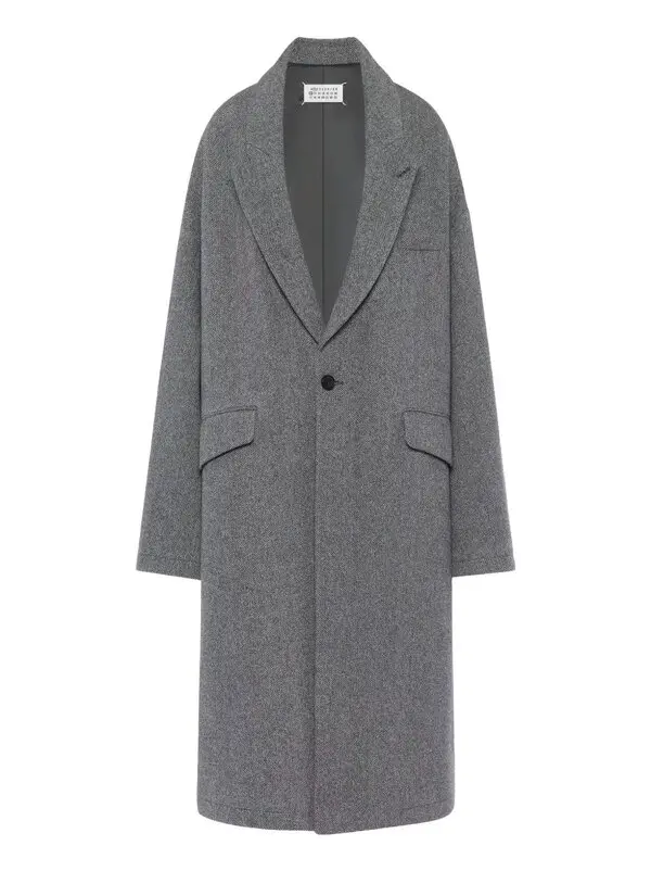 MAISON MARGIELA Single-breasted Coat - Grey