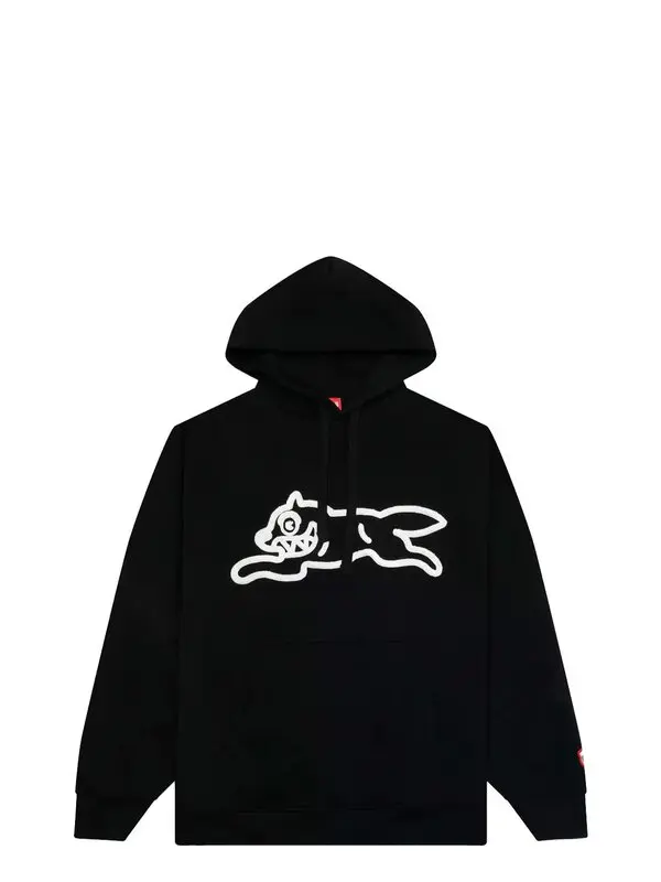 ICECREAM Running Dog-printed Hoodie - Black