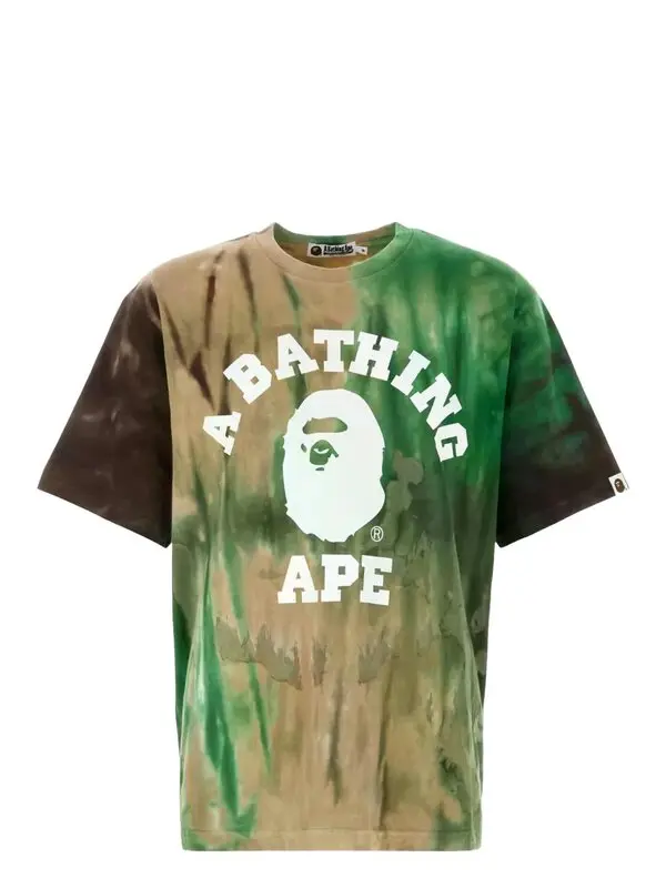 A BATHING APE Crew-neck Tie-dye T-shirt - Green