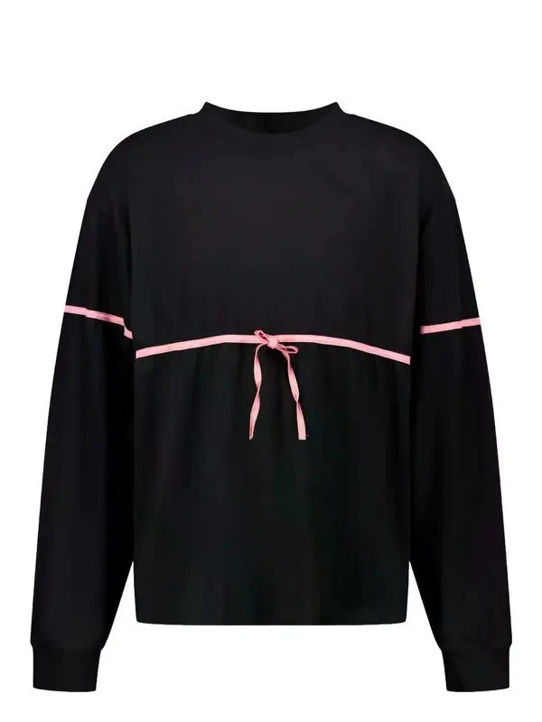 GMBH Ribbon-detail Long-sleeve T-shirt - Black